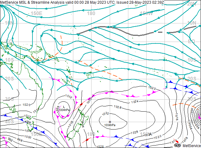 Courtesy of New Zealand Met.Service